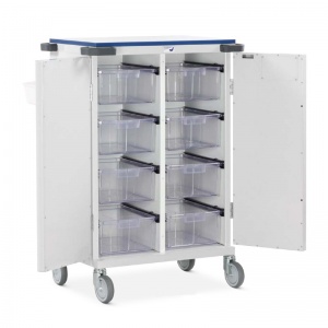 Bristol Maid 8-Tray Unit Dosage Trolley - MedicalSupplies.co.uk