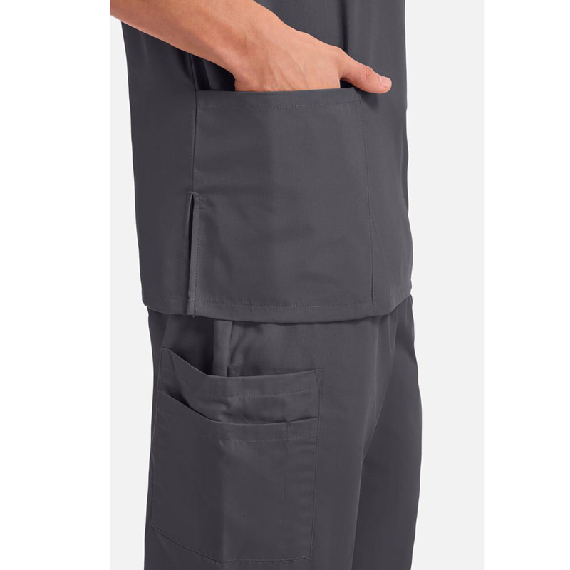 Cherokee 4876 Pewter Vneck Scrub Top - MedicalSupplies.co.uk