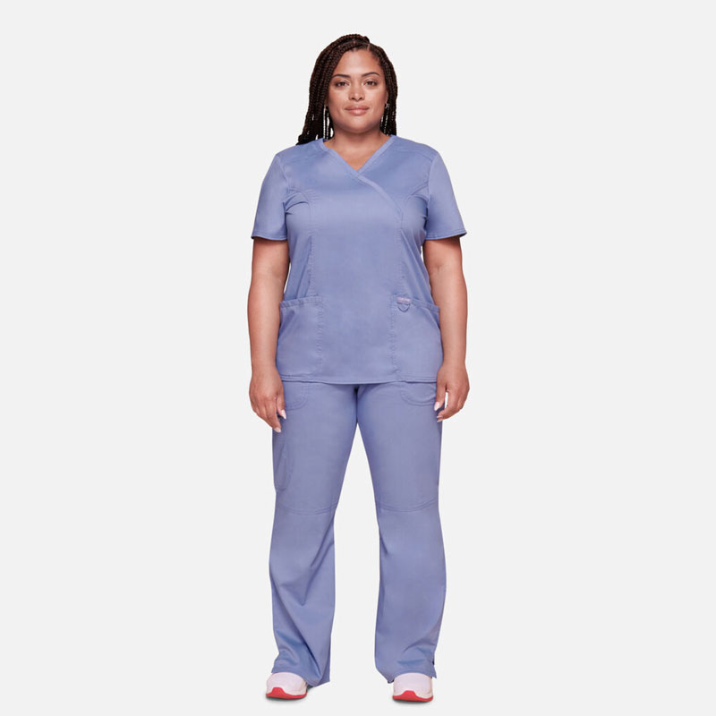 Cherokee WW610 Ciel Blue Scrub Top - MedicalSupplies.co.uk