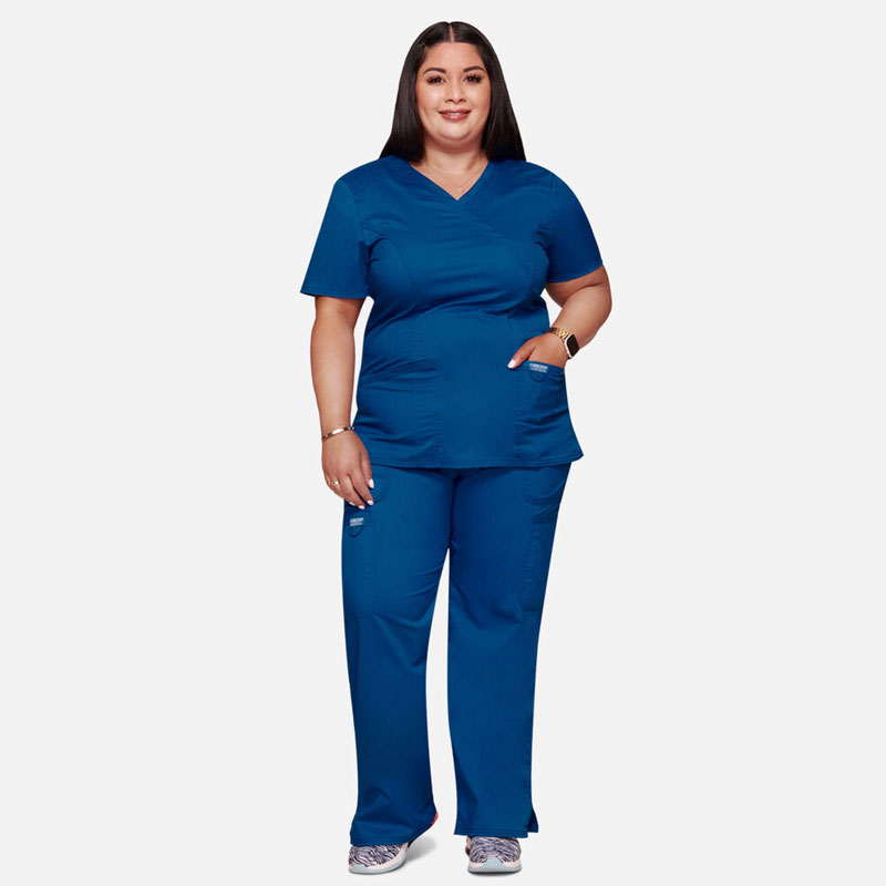 Cherokee WW610 Royal Blue Scrub Top - MedicalSupplies.co.uk