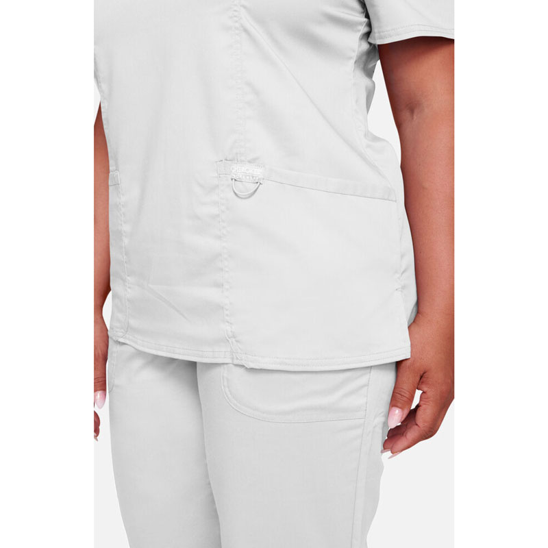 Cherokee WW610 White Wrap Scrub Top - MedicalSupplies.co.uk