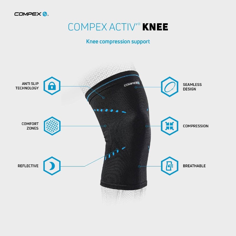 Compex Activ' Compression Knee Support - MedicalSupplies.co.uk
