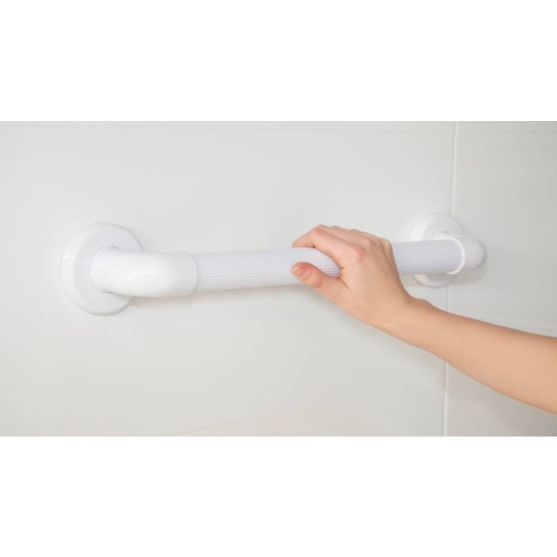 Atlantis White Fluted Grab Rail 25cm - MedicalSupplies.co.uk