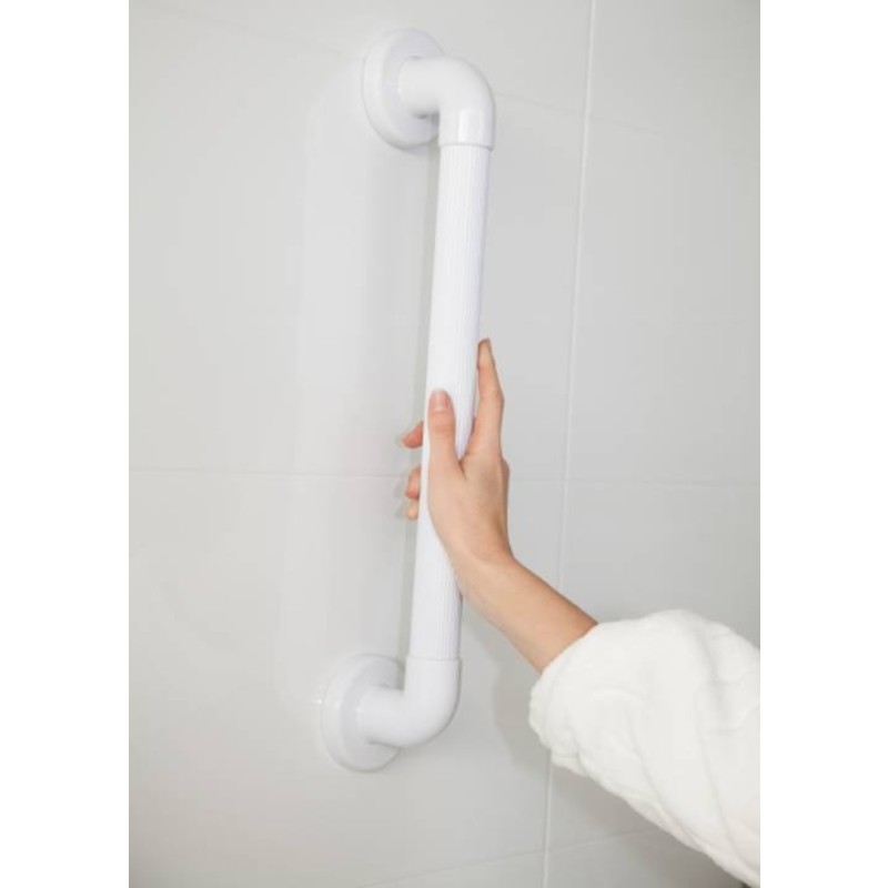 Atlantis White Fluted Grab Rail 25cm - MedicalSupplies.co.uk