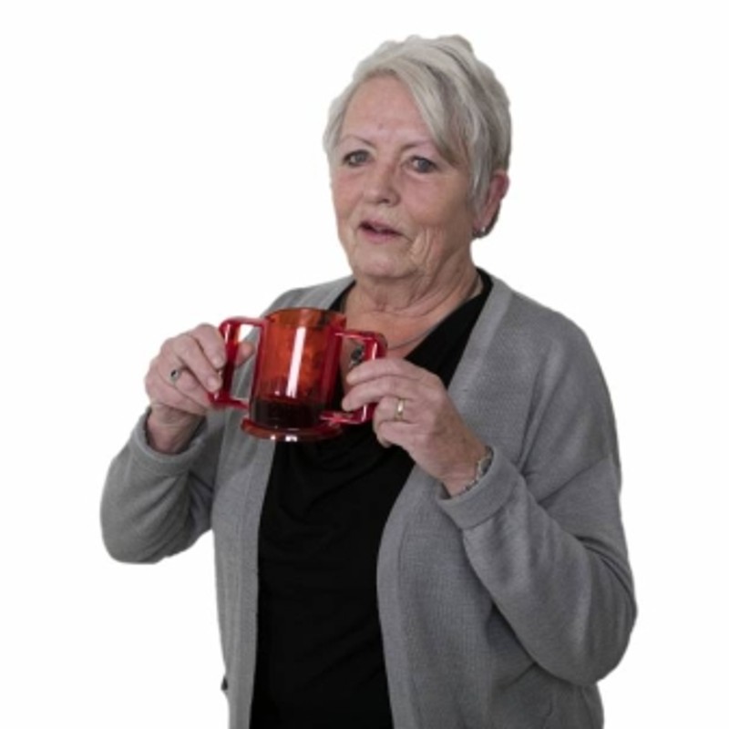 Handy Cup Red Slanted Drinking Cup - MedicalSupplies.co.uk