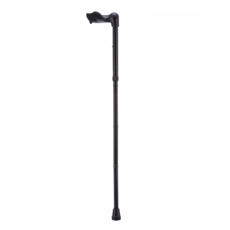 Height-Adjustable Black Grip Cane - MedicalSupplies.co.uk