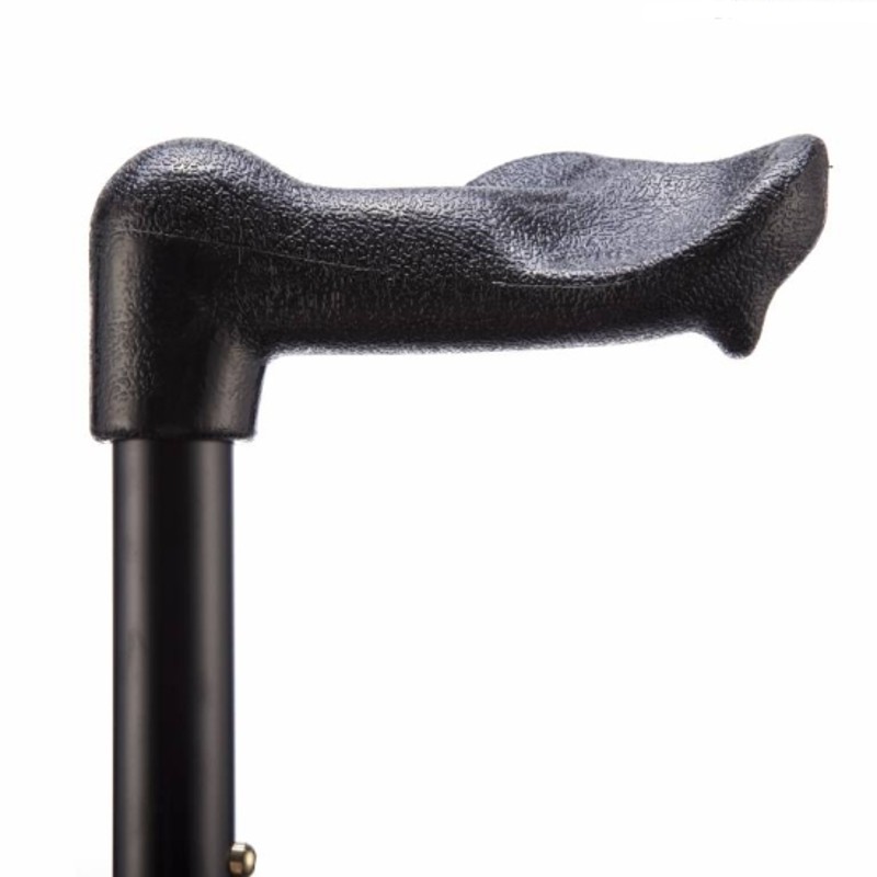Height-Adjustable Black Grip Cane - MedicalSupplies.co.uk