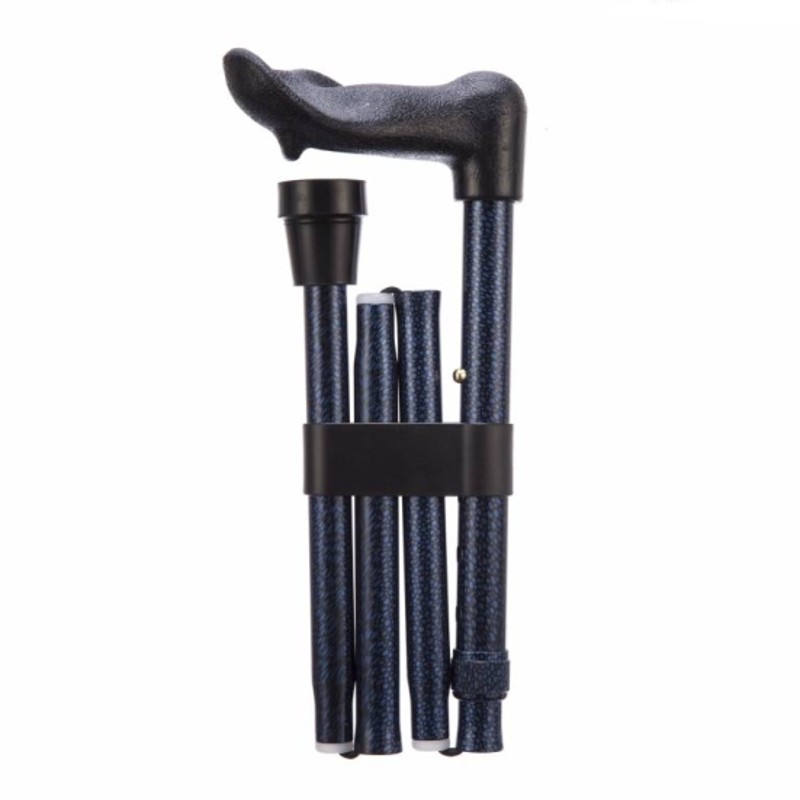 Height-Adjustable Folding Grip Cane - MedicalSupplies.co.uk