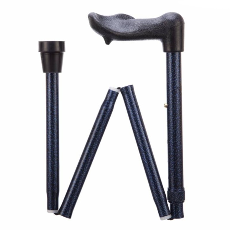 Height-Adjustable Folding Grip Cane - MedicalSupplies.co.uk