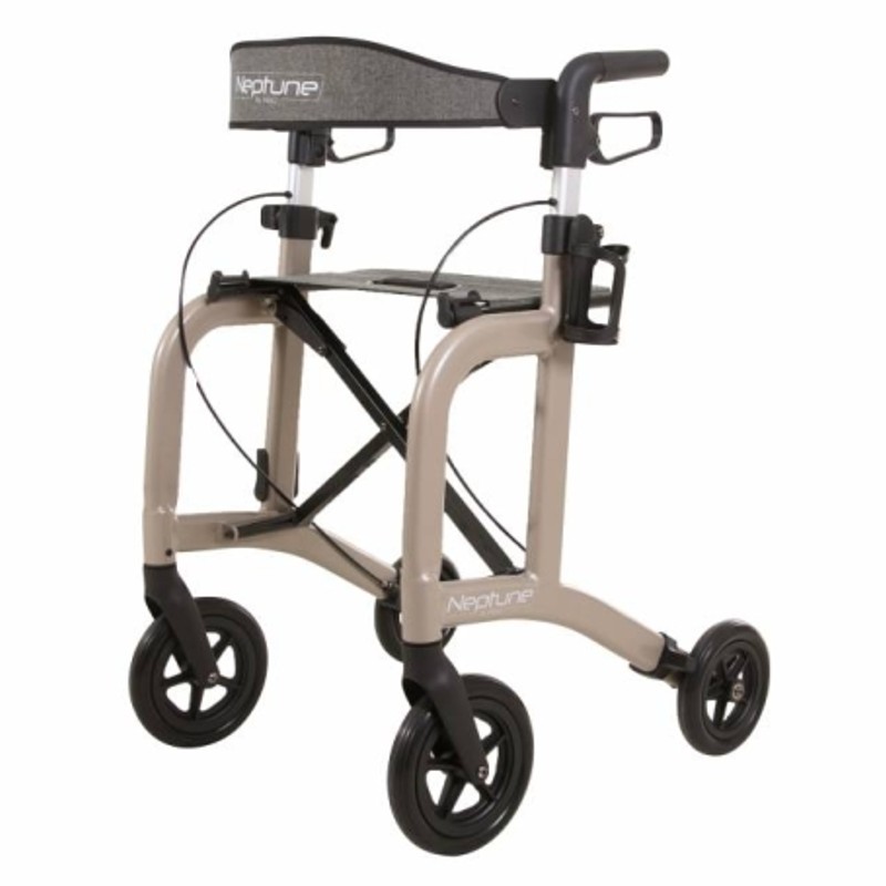 Neptune Folding Rollator (Champagne) - MedicalSupplies.co.uk