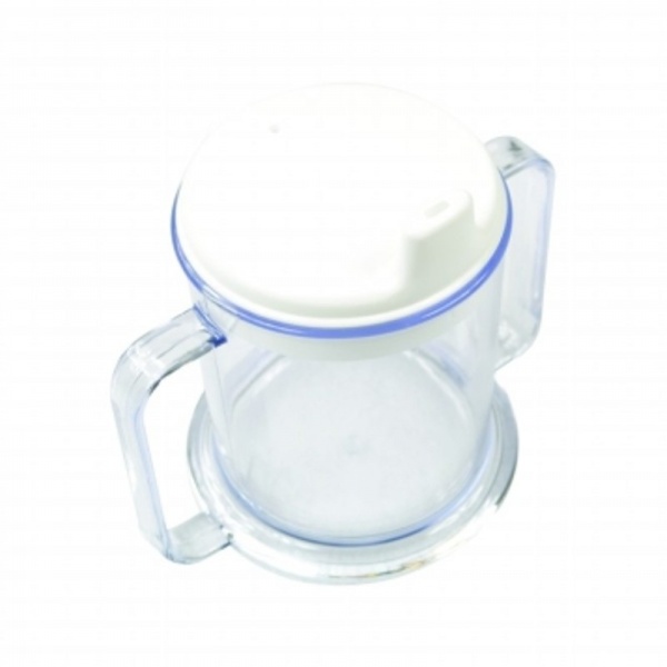 Clear Drinking Mug with Spouted Lid - MedicalSupplies.co.uk