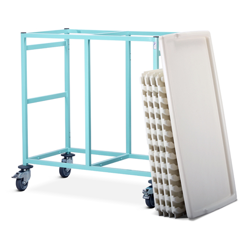 Bristol Maid Double-Column Caretray Trolley with Three Shallow Trays ...