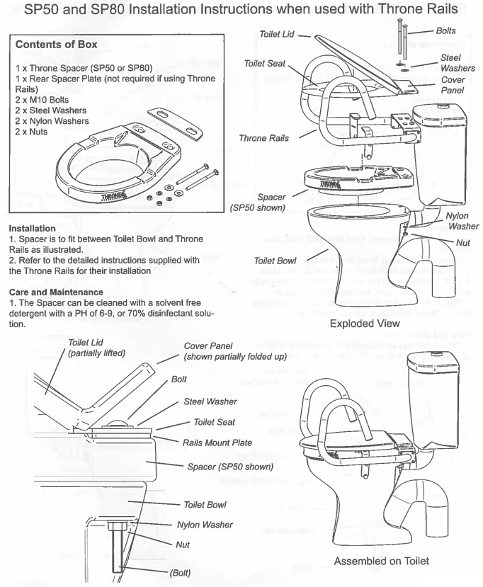 Bio Bidet Toilet Seat Spacer (80mm) - MedicalSupplies.co.uk