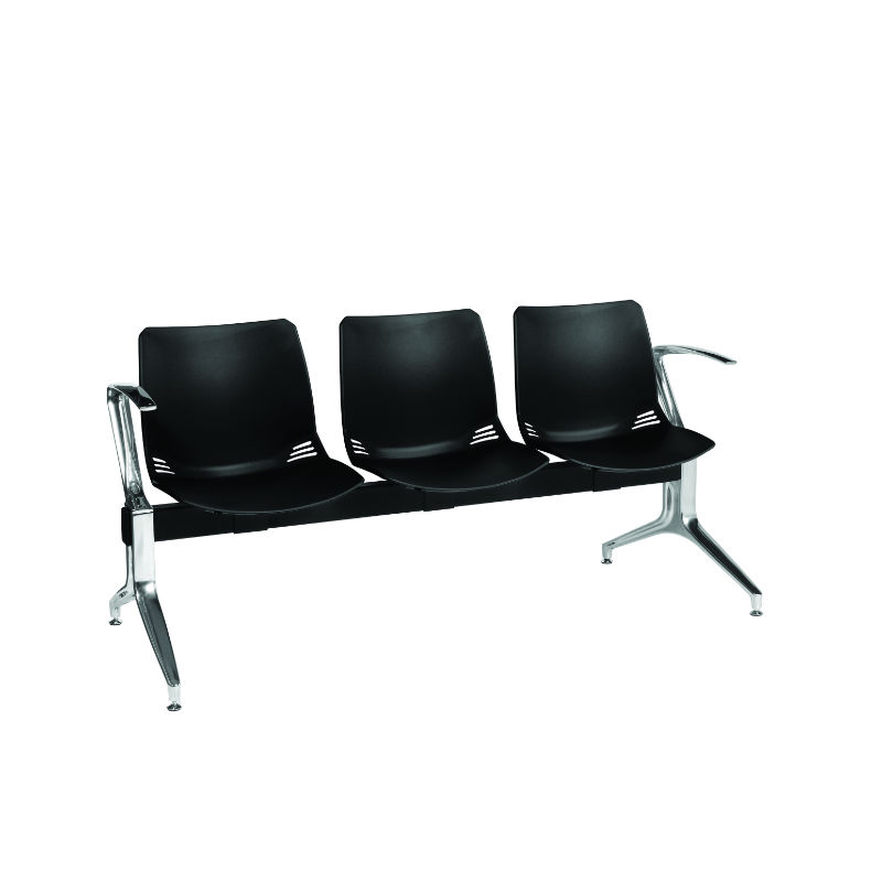 Sunflower Medical Black Three-Seat Modular Visitor Seating ...