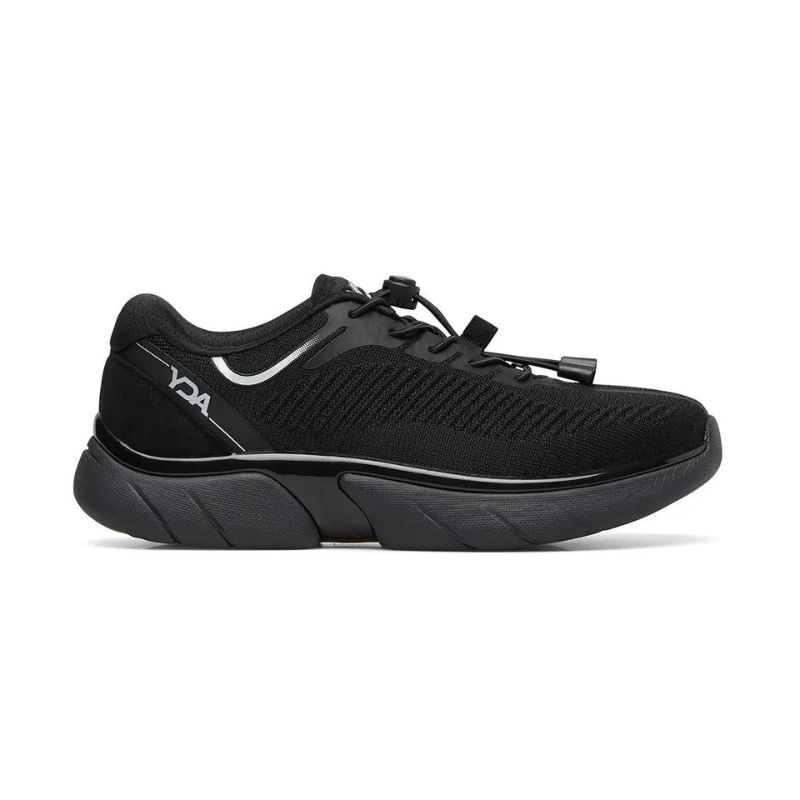 YDA Cairn Black Diabetic Trainers - MedicalSupplies.co.uk