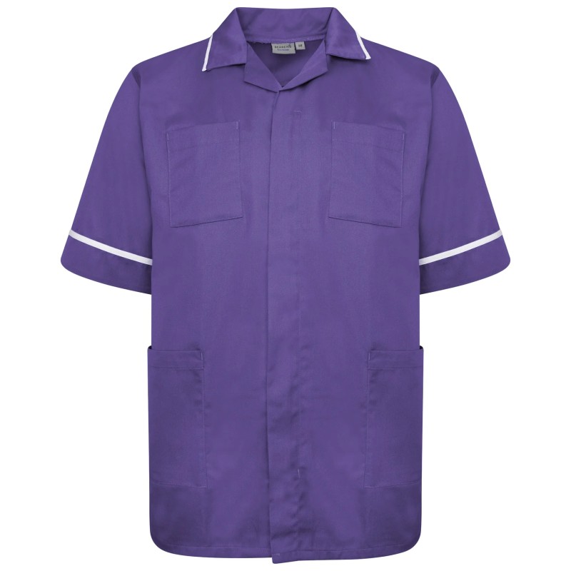 Behrens Men's Tunic (Purple/White) - MedicalSupplies.co.uk