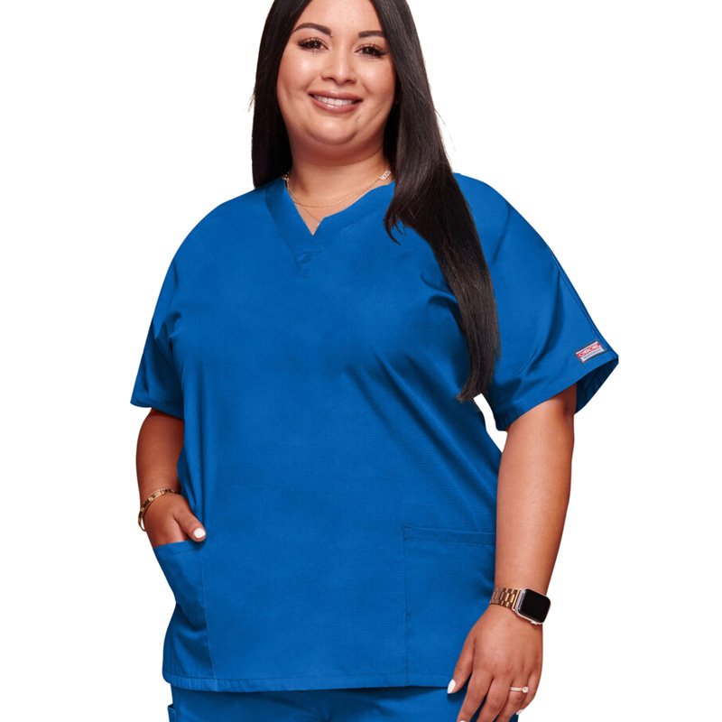 Cherokee 4700 Royal Blue Scrub Top - MedicalSupplies.co.uk