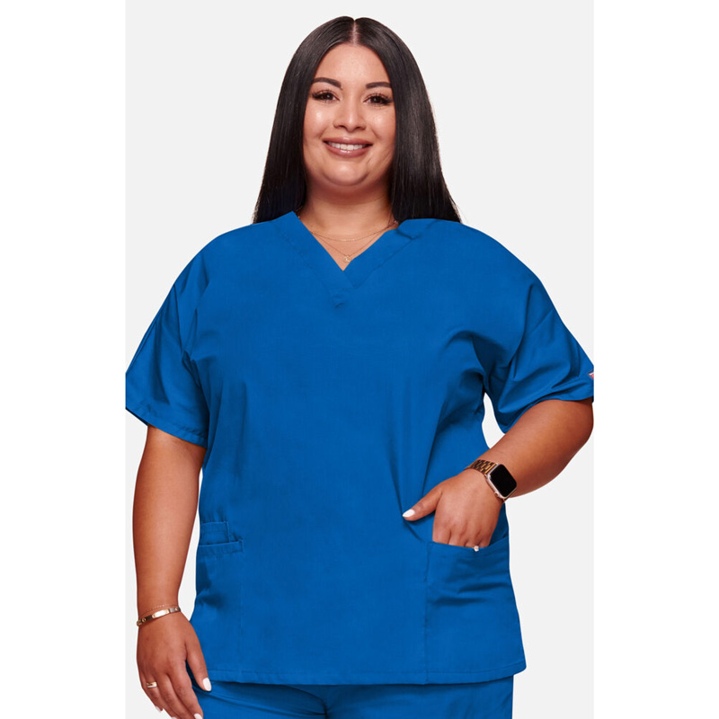 Cherokee 4700 Royal Blue Scrub Top - MedicalSupplies.co.uk