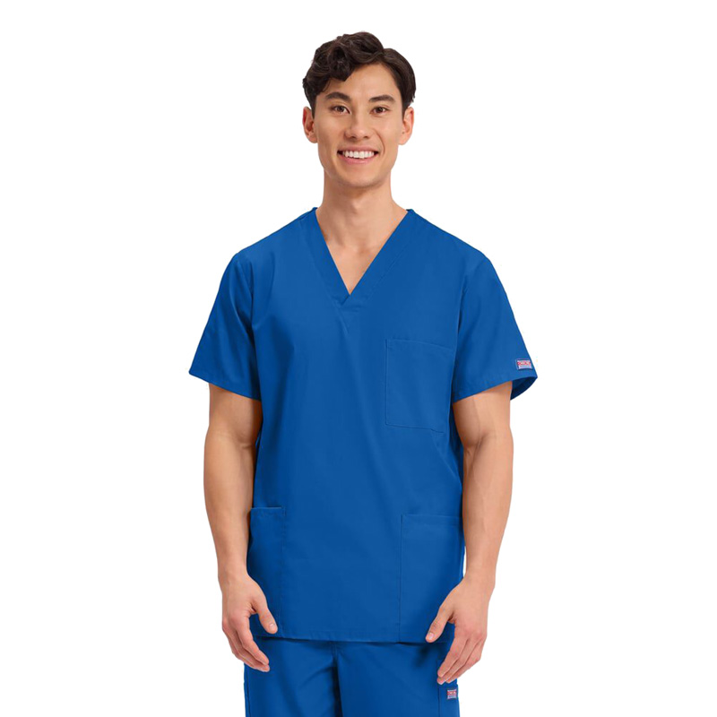 Cherokee 4876 Royal Blue Scrub Top - MedicalSupplies.co.uk