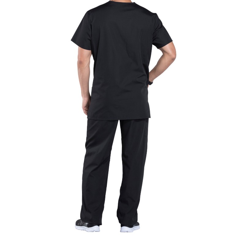 Cherokee 4876 V-Neck Black Scrub Top - MedicalSupplies.co.uk