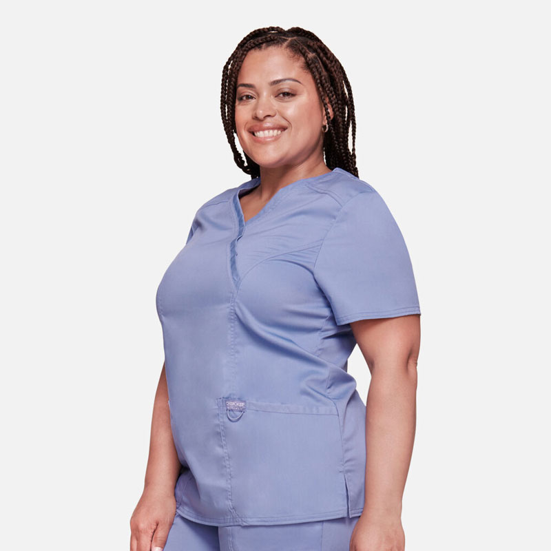 Cherokee WW610 Ciel Blue Scrub Top - MedicalSupplies.co.uk