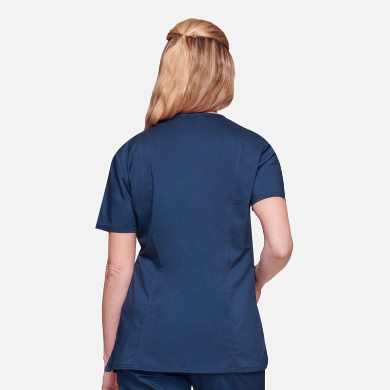 Cherokee WW610 Navy Blue Scrub Top - MedicalSupplies.co.uk
