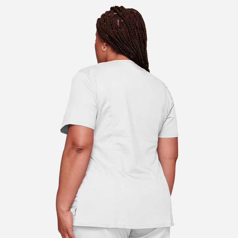 Cherokee WW610 White Wrap Scrub Top - MedicalSupplies.co.uk
