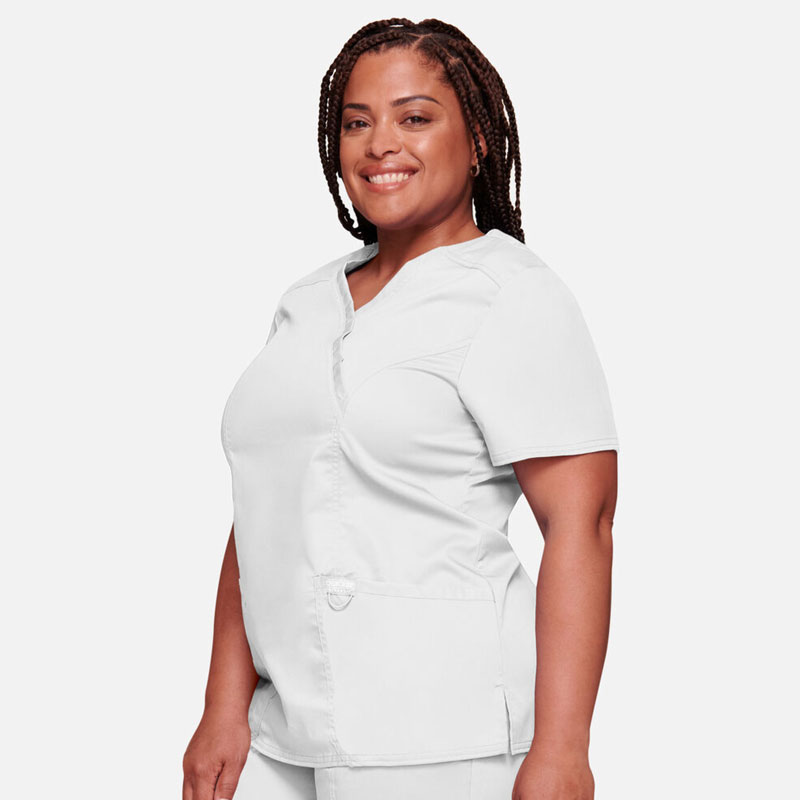 Cherokee WW610 White Wrap Scrub Top - MedicalSupplies.co.uk