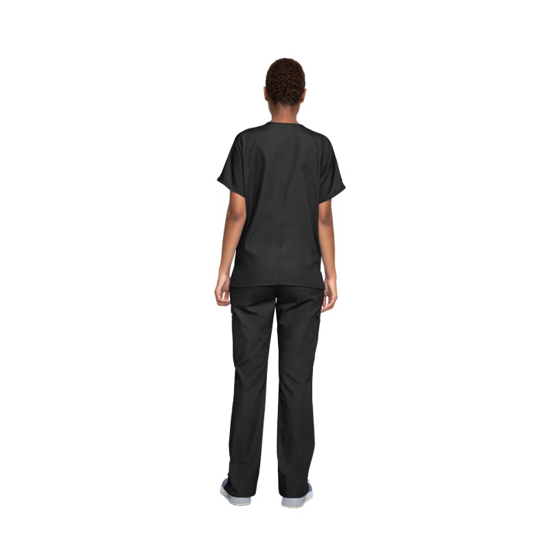 Cherokee 4700 V-Neck Black Scrub Top - MedicalSupplies.co.uk