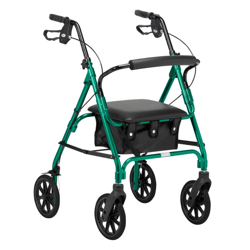 Days 100 Series XS Green Rollator - MedicalSupplies.co.uk
