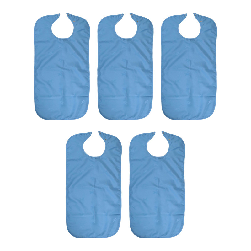 Pack of Five Adult Aprons (Blue) - MedicalSupplies.co.uk