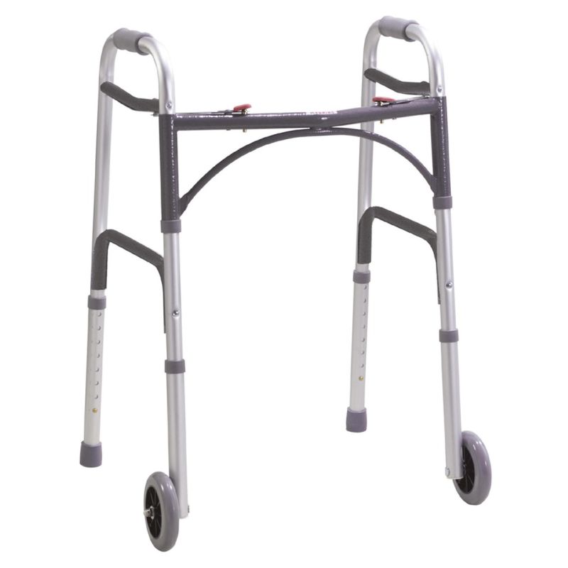 Folding Walking Frame with Wheels - MedicalSupplies.co.uk