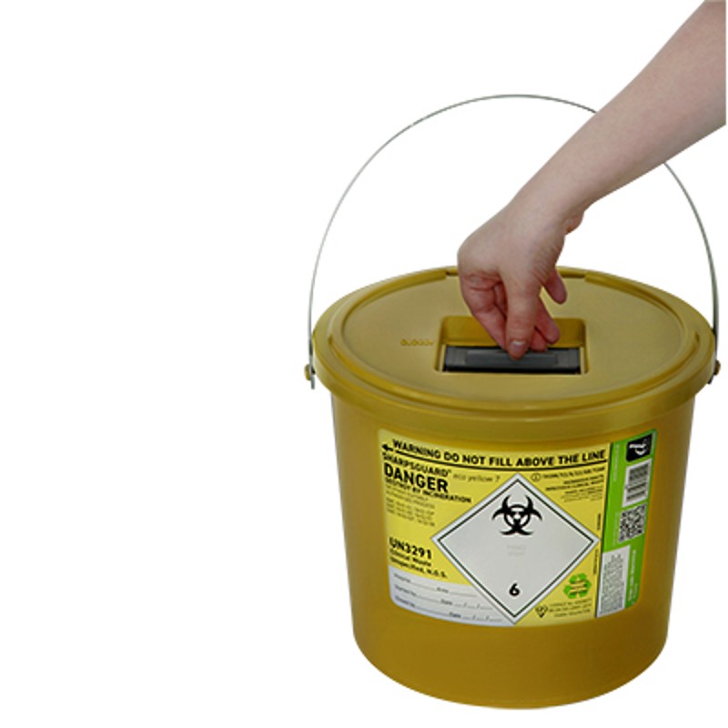 Sharpsguard Yellow 7L General-Purpose Sharps Container (Case of 40 ...
