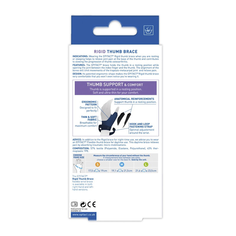 Epitact Rigid Thumb Night Brace - MedicalSupplies.co.uk