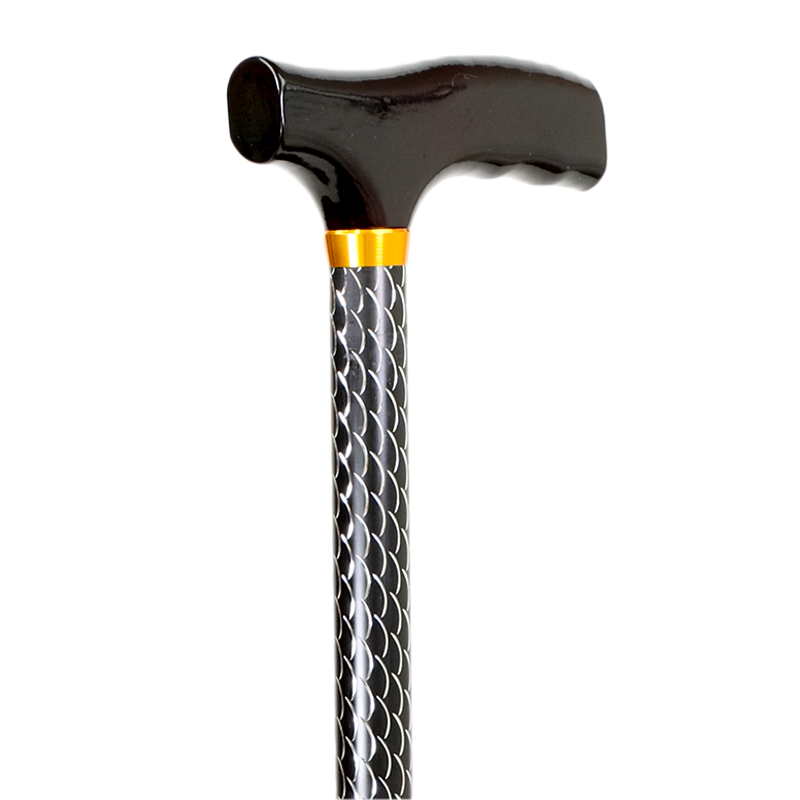 Homecraft Etched Black Walking Stick - MedicalSupplies.co.uk