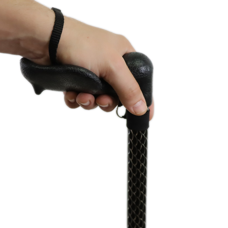Homecraft Etched Black Walking Stick - MedicalSupplies.co.uk
