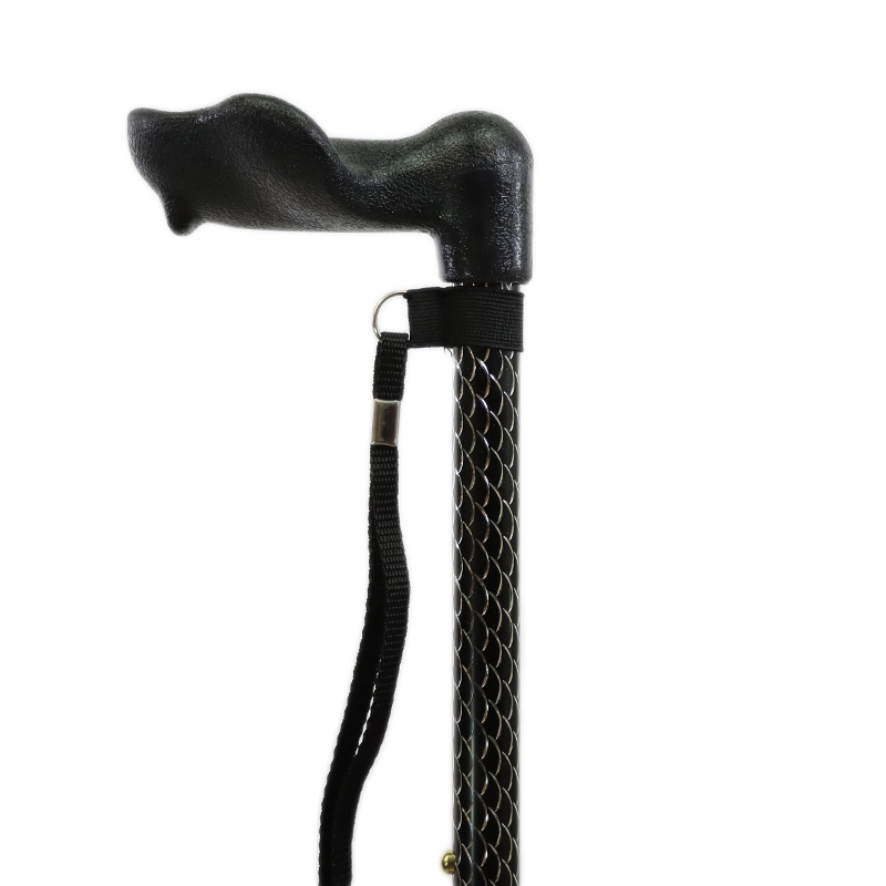 Homecraft Etched Black Walking Stick - MedicalSupplies.co.uk