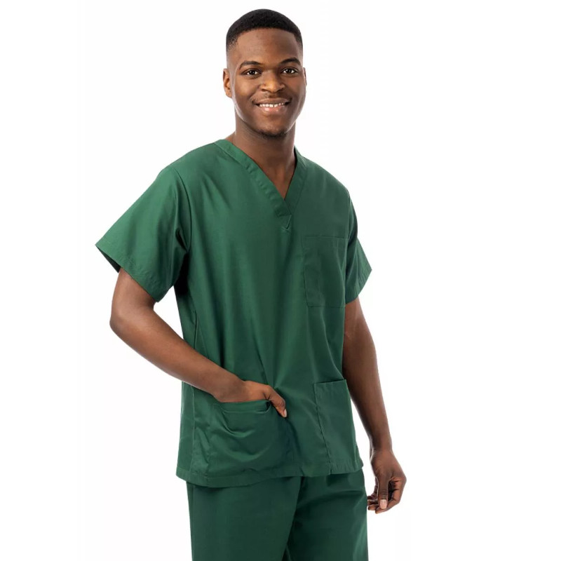 Key Scrubs Bottle Green Scrub Top - MedicalSupplies.co.uk