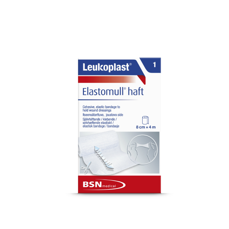 Leukoplast Elastomull Haft Highly Elastic Cohesive Bandage (8cm x 4m ...