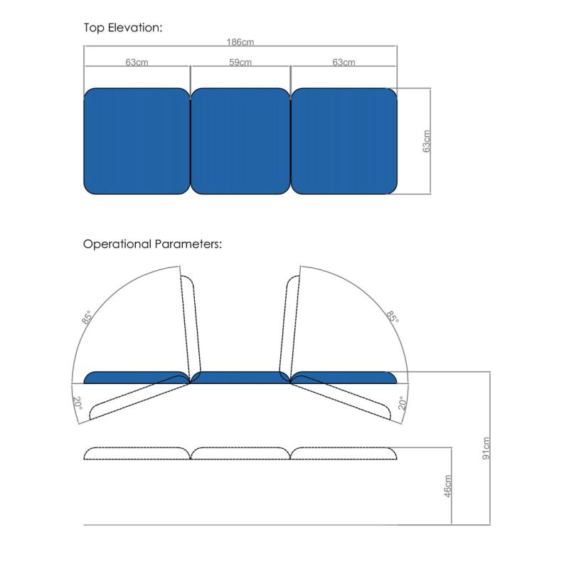 Medi-Plinth Hydraulic 3-Section Outpatients' Plinth - MedicalSupplies.co.uk