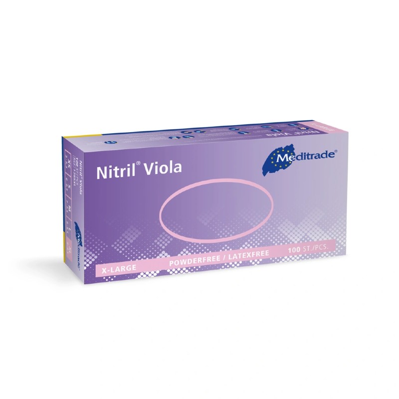 Meditrade Nitril Viola Nitrile Gloves - MedicalSupplies.co.uk