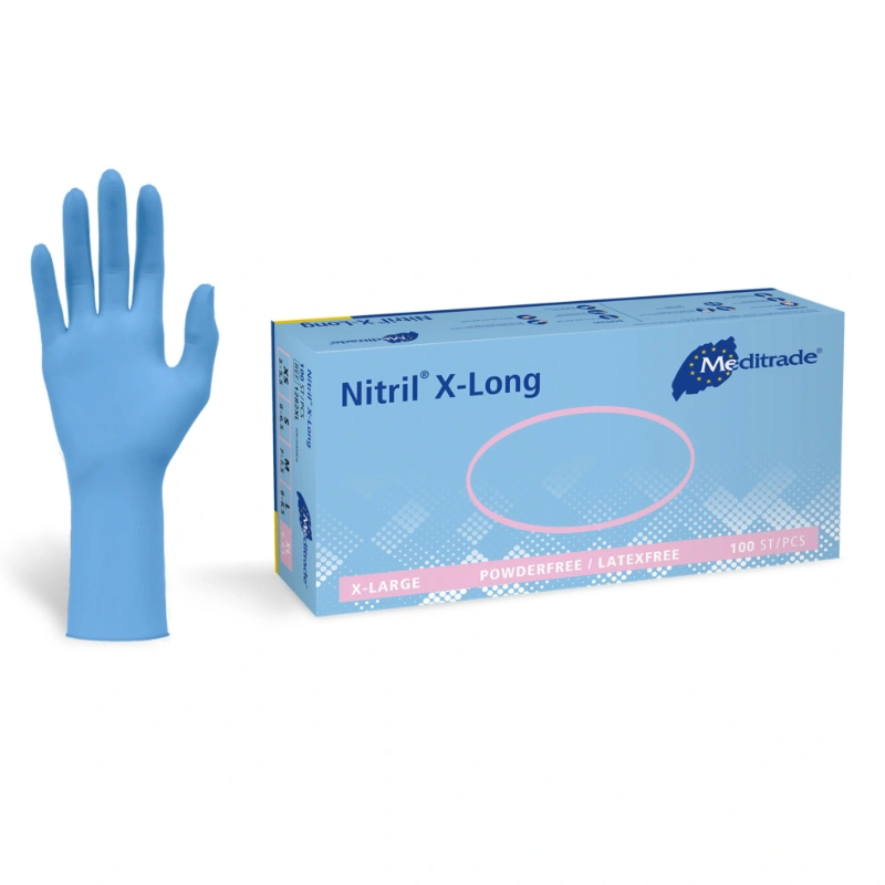 Meditrade Nitril X-Long Cleaning Gloves - MedicalSupplies.co.uk
