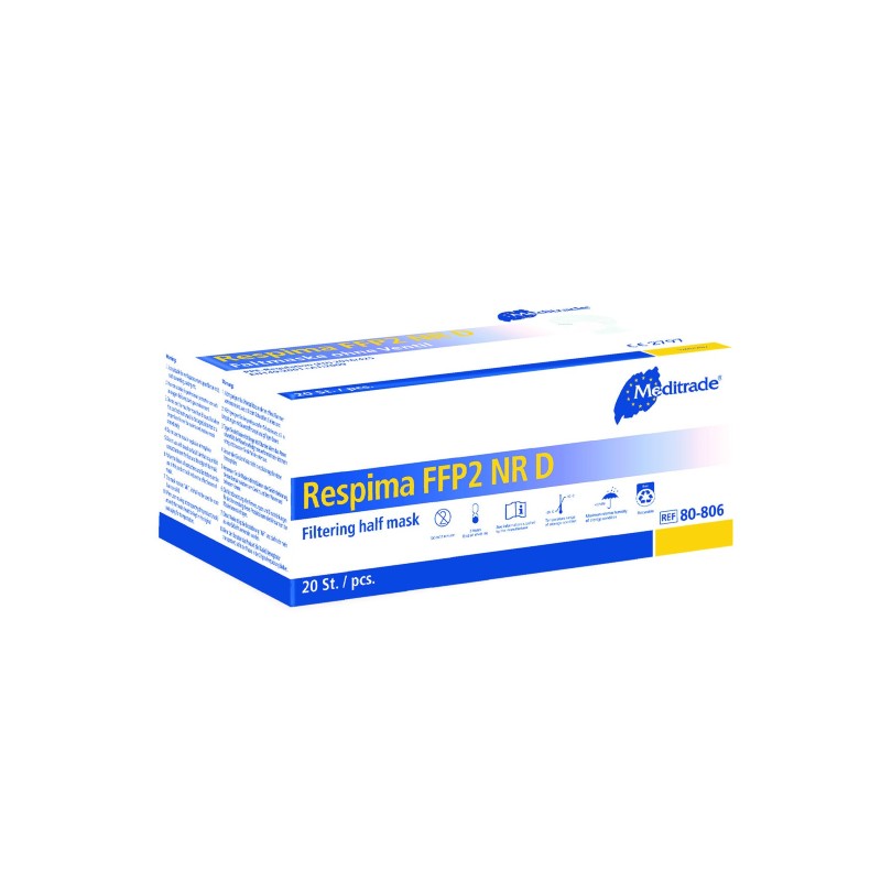 20 Pack Meditrade Respima FFP2 Masks - MedicalSupplies.co.uk