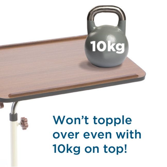 Alerta Anti-Topple Overbed Table - MedicalSupplies.co.uk