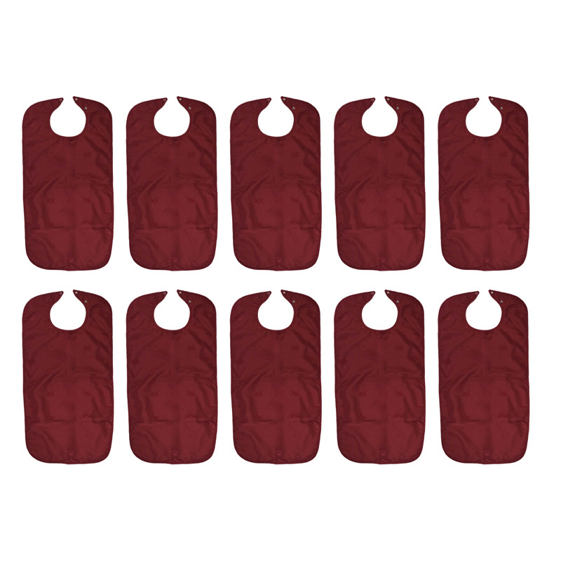Pack Of 10 Adult Aprons Maroon Medicalsupplies Co Uk