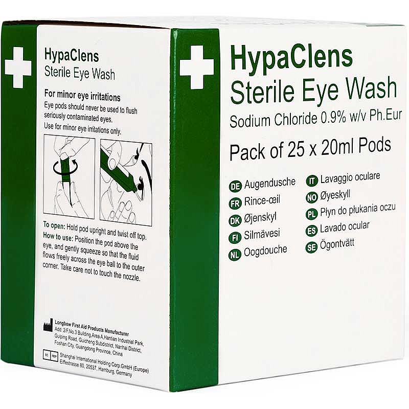HypaClens Eye Wash Pods (Pack of 25) - MedicalSupplies.co.uk