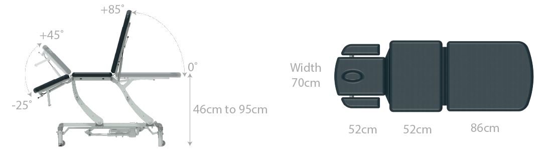 Seers 3-Sec Electric Premium Couch - MedicalSupplies.co.uk