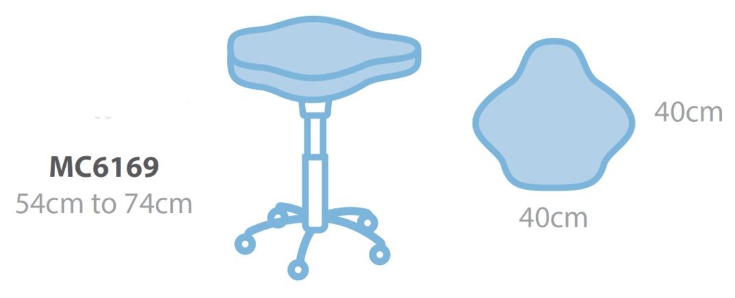 SEERS Dual Curve High Medical Stool - MedicalSupplies.co.uk