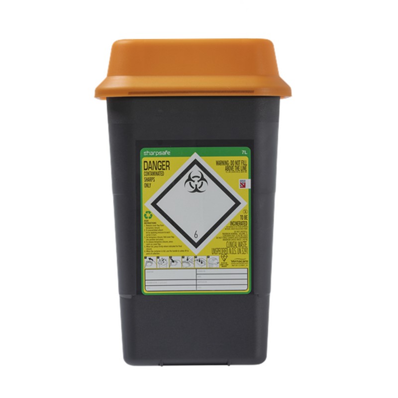 Sharpsafe 7-Litre Sharps Bin 48 Pack - MedicalSupplies.co.uk