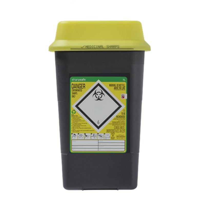 Sharpsafe 7-Litre Sharps Bin 48 Pack - MedicalSupplies.co.uk